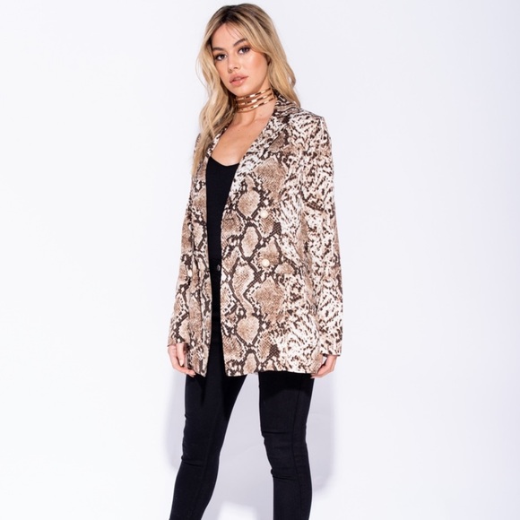 Jackets & Coats | Snake Print Blazer | Poshmark